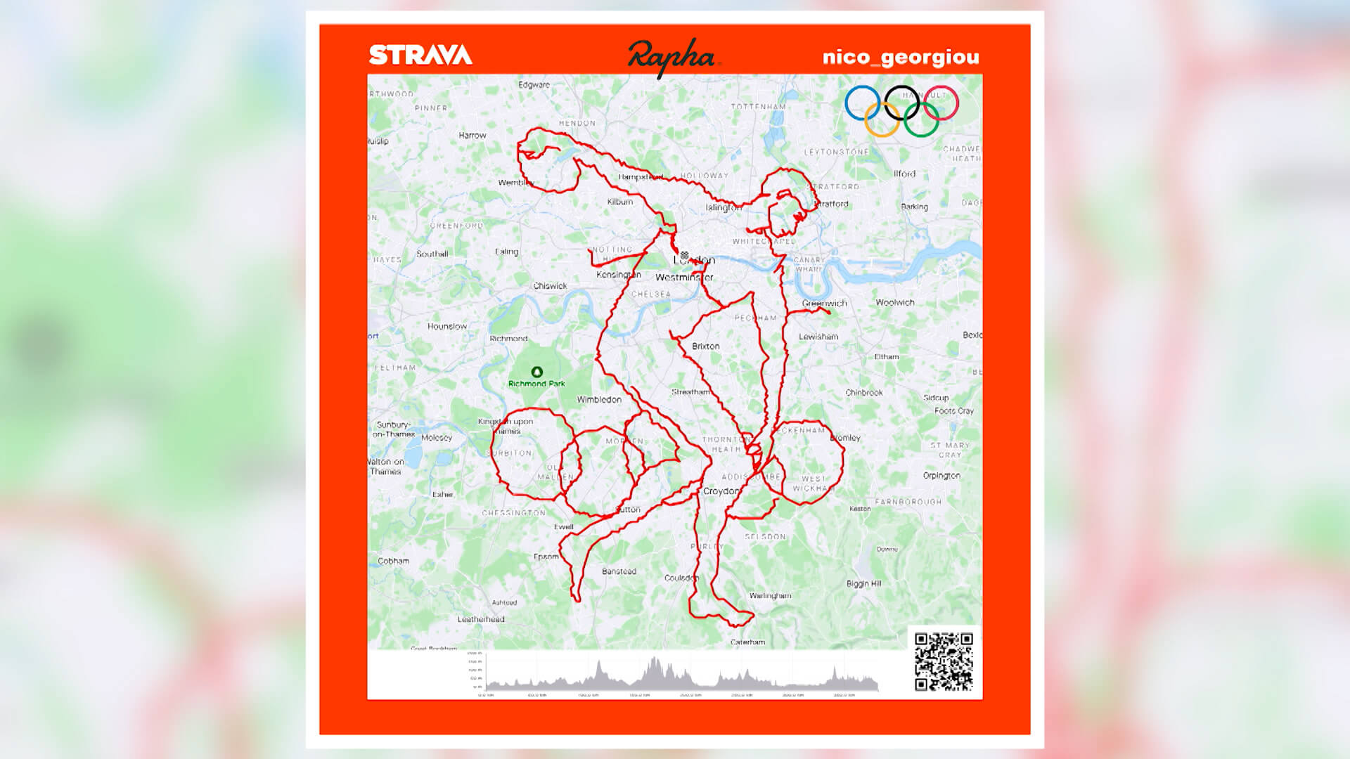 Londoner cycles 264 miles using Strava to create incredible Olympic ...